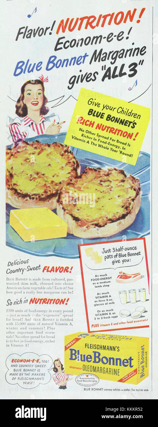 Blue bonnet margarine hi-res stock photography and images - Alamy