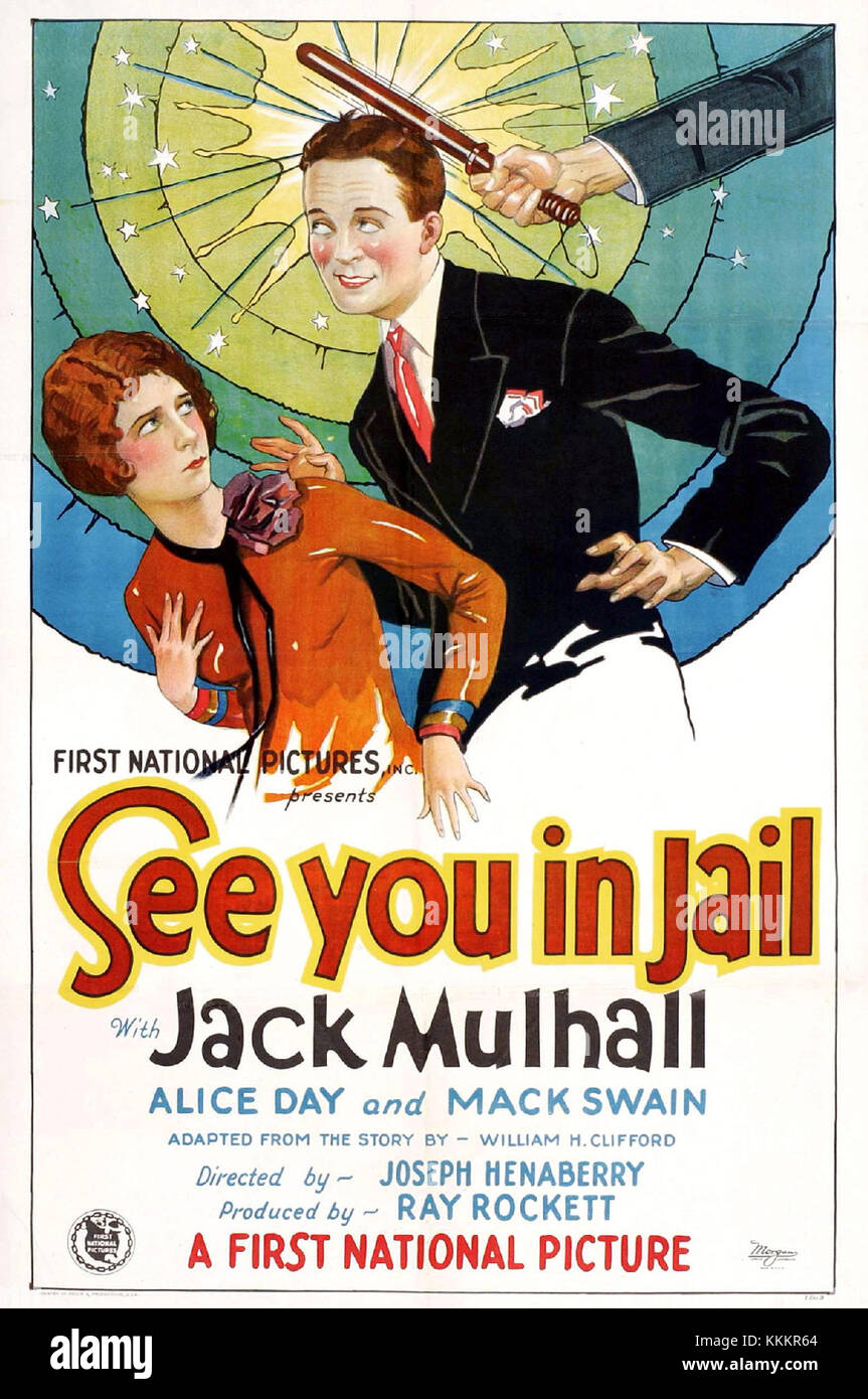 See You In Jail poster Stock Photo - Alamy