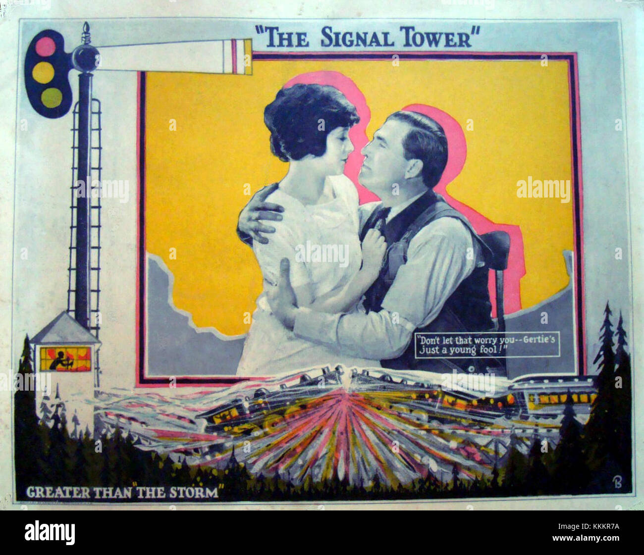 Signal Tower lobby card is a promotional material for a film or theater ...