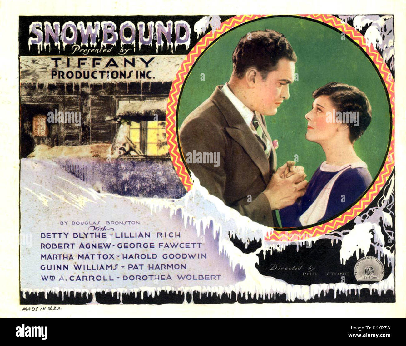 The lobby card for 'Snowbound' captures a pivotal moment in the 1951 ...