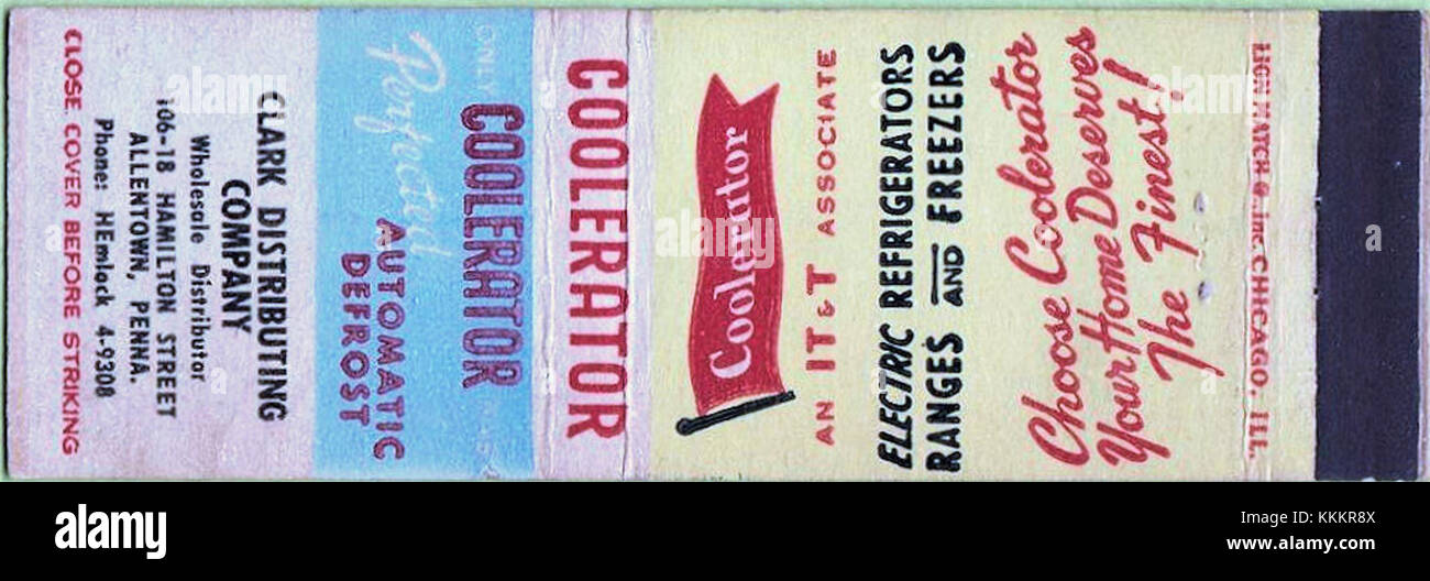 This 1963 matchcover from Clark Distributing Company, based in ...