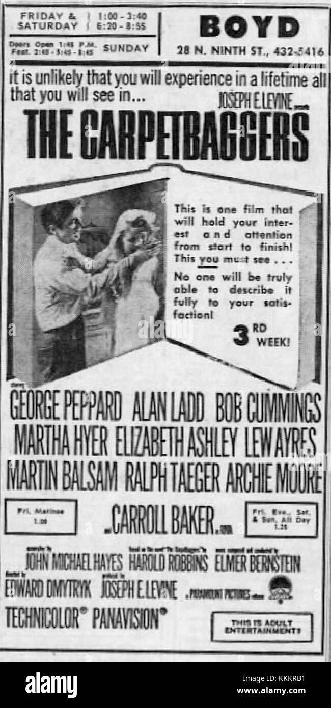 A 1964 advertisement for the Boyd Theater in Allentown, Pennsylvania ...