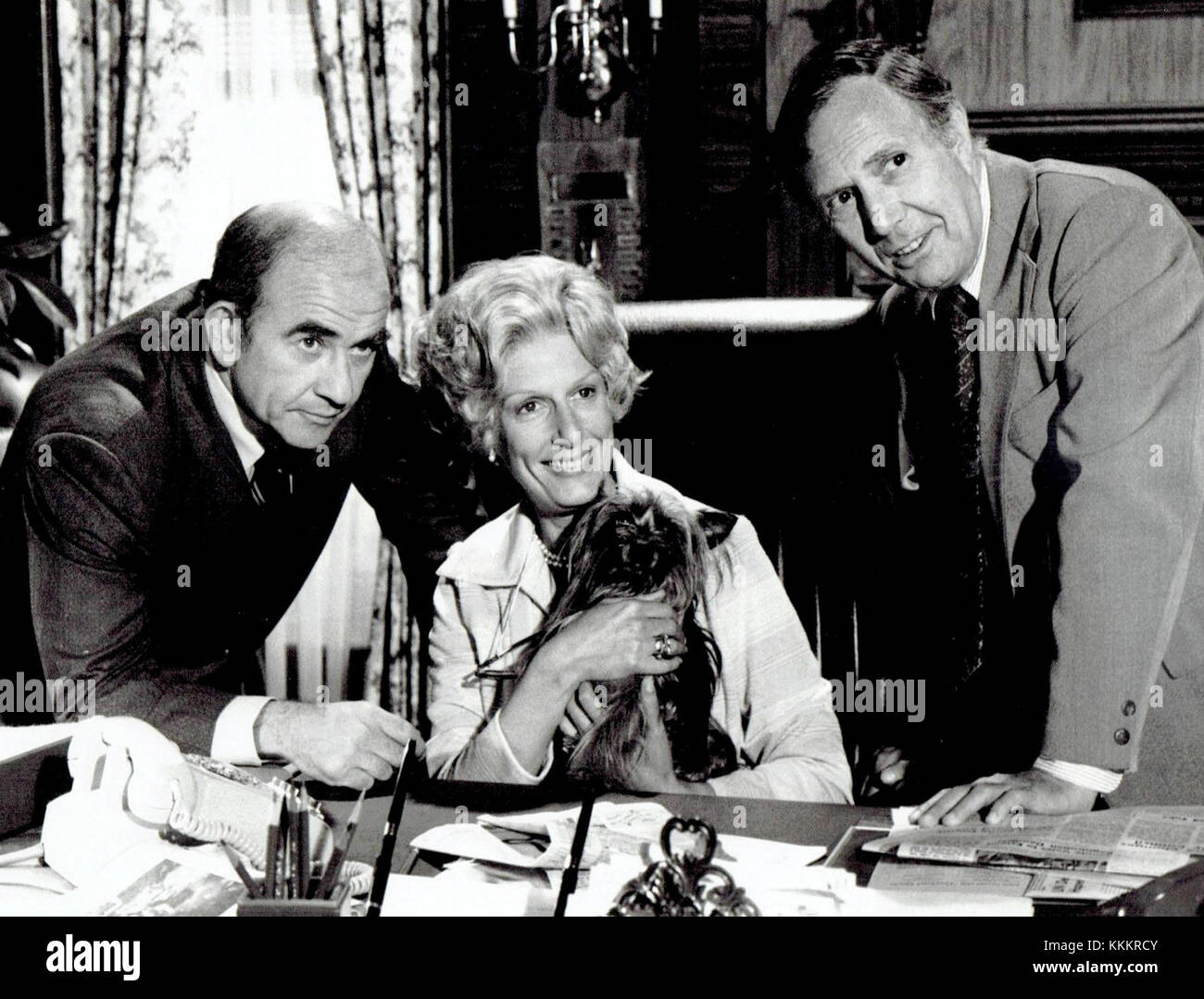 The cast of the 1977 TV show Lou Grant is shown in this image. The ...