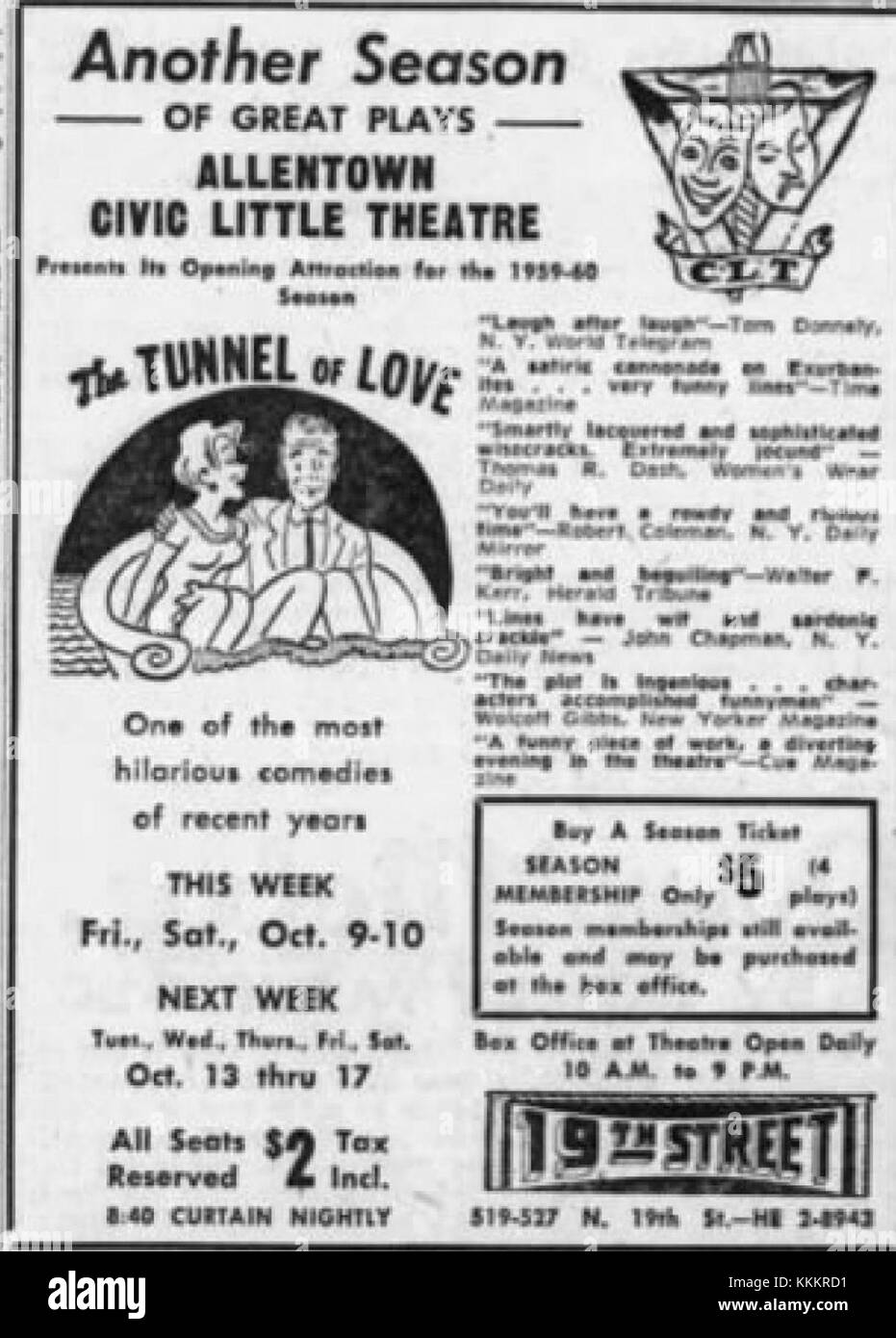 This advertisement from October 7, 1959, promotes the Nineteenth Street ...