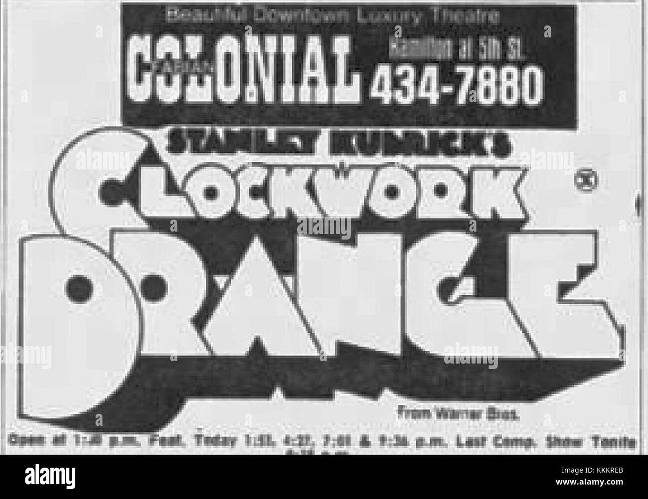 The Colonial Theater Ad from July 11, 1972, showcases a vintage ...