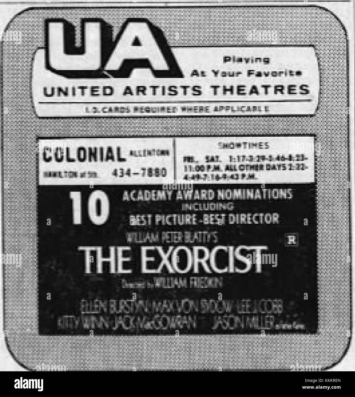 This advertisement from March 24, 1974, features the Colonial Theater ...