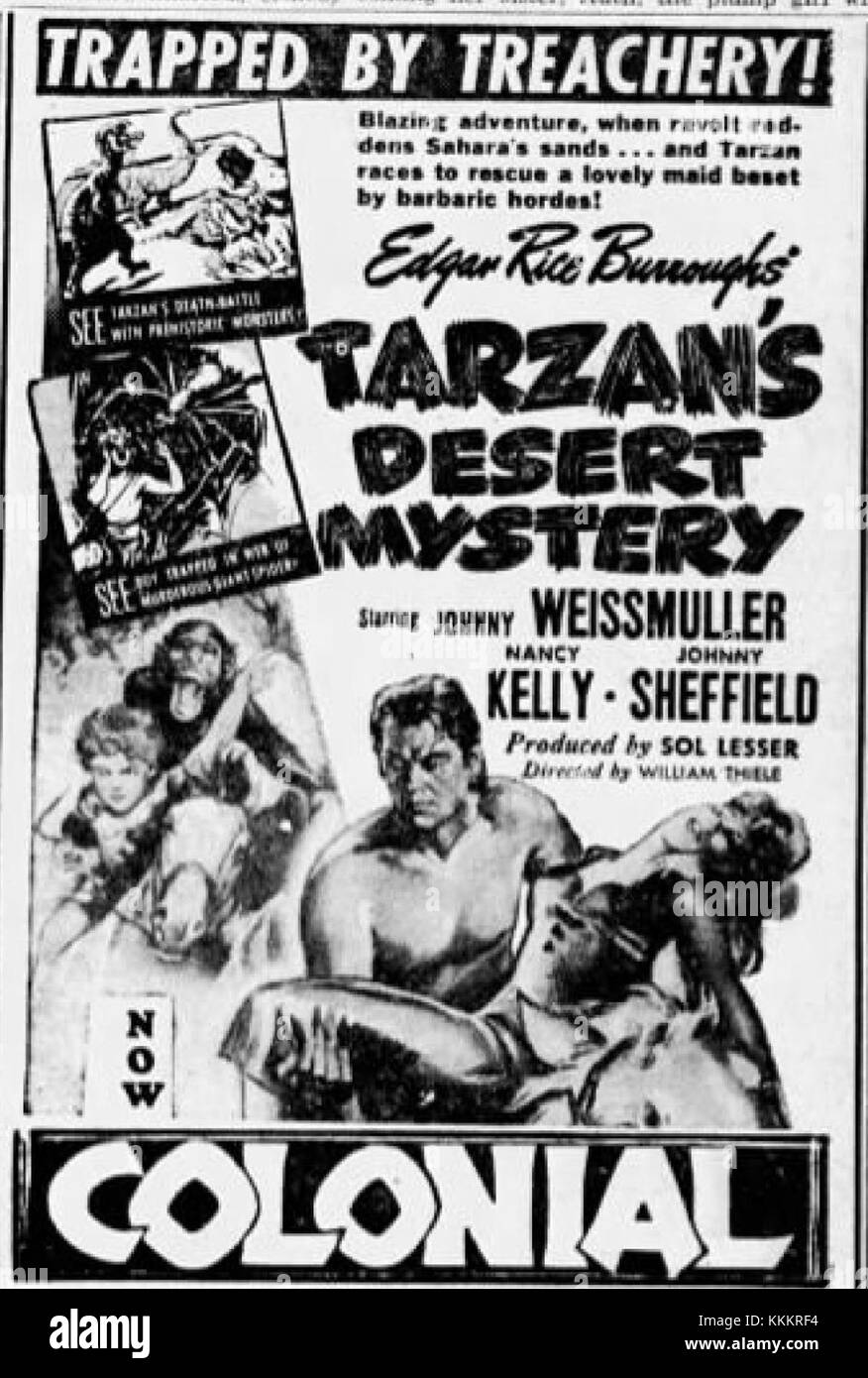 An advertisement for the Colonial Theater in Allentown, Pennsylvania ...