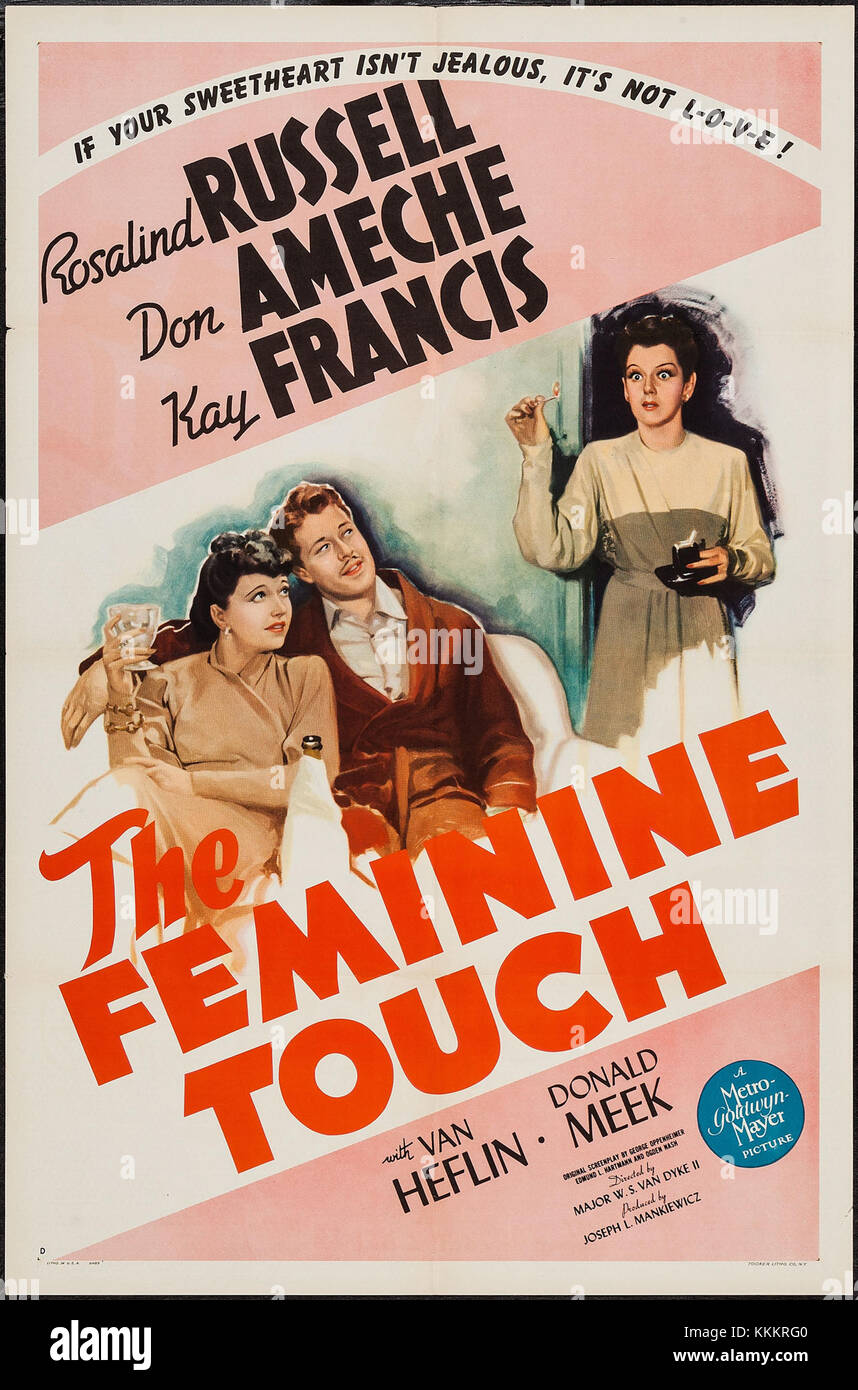 A vintage poster titled 'The Feminine Touch,' possibly depicting a ...