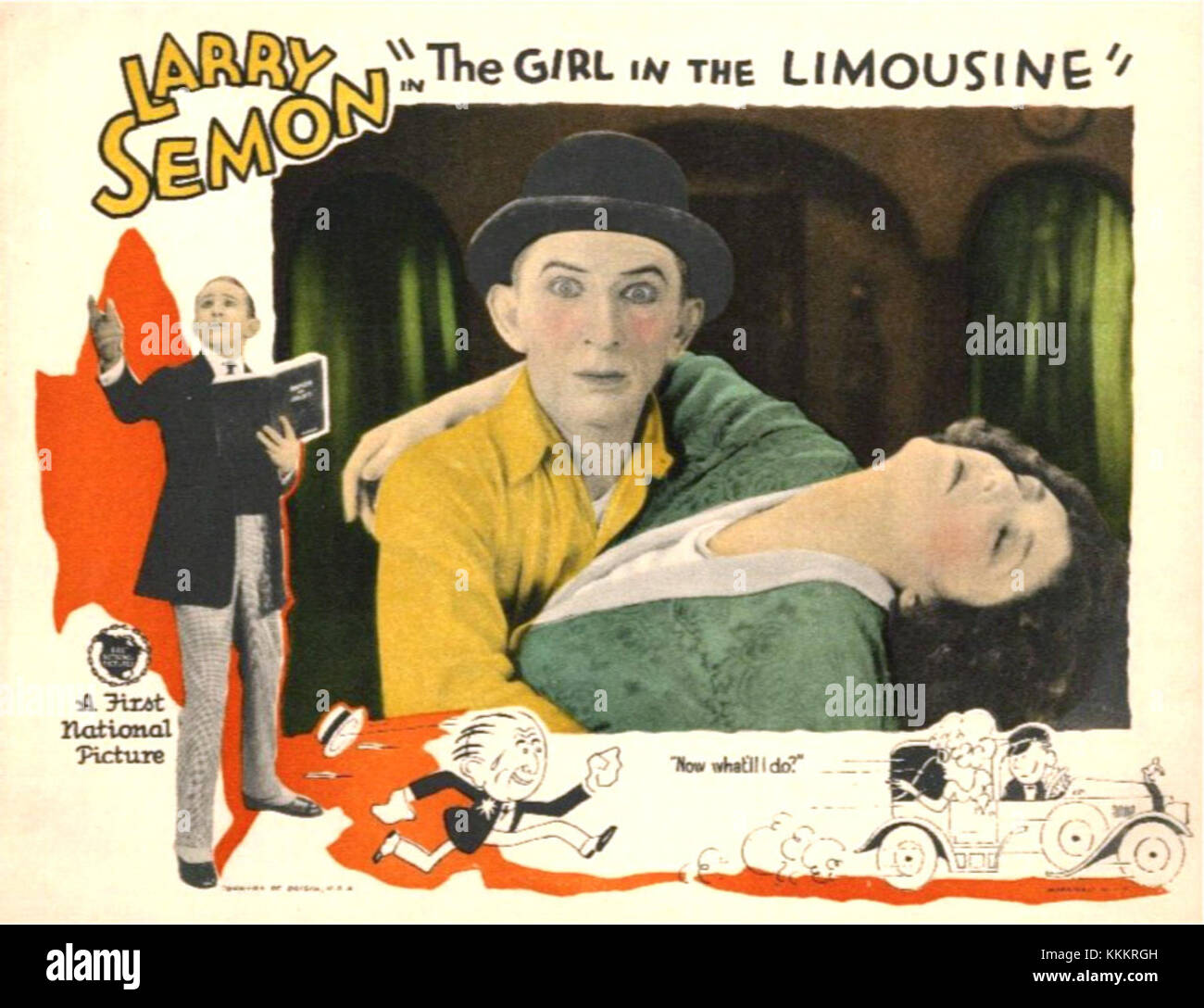 The lobby card for 'The Girl in the Limousine' features an iconic image ...