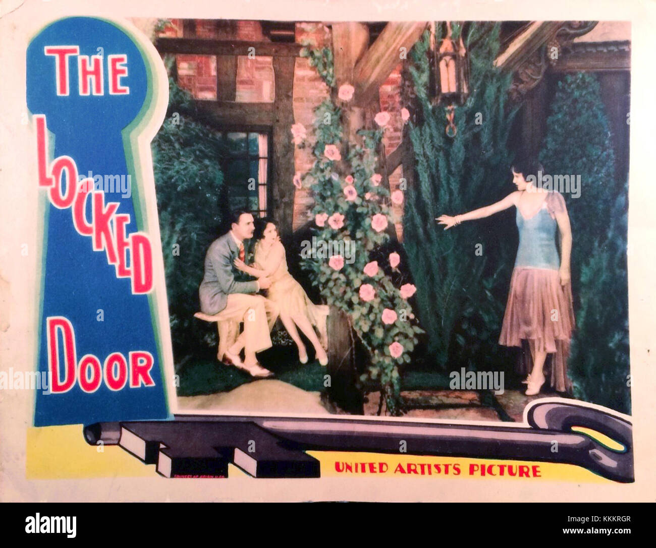 The Locked Door lobby card Stock Photo - Alamy
