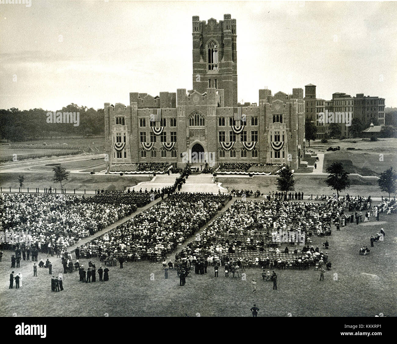 Keating Hall hosted the 1936 commencement ceremony, a significant event ...