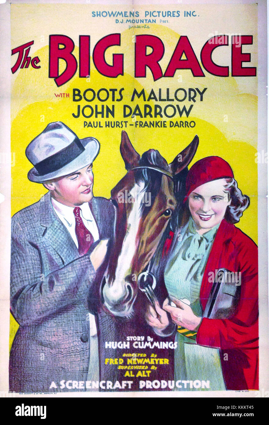 The Big Race poster is an advertisement or promotional material ...