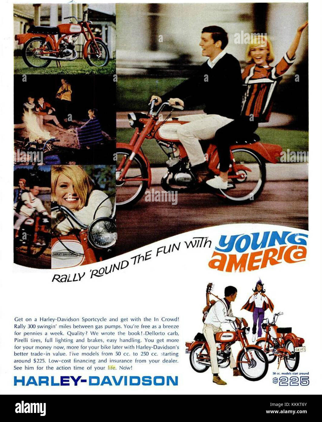 This advertisement for Harley-Davidson's Young America motorcycle ...
