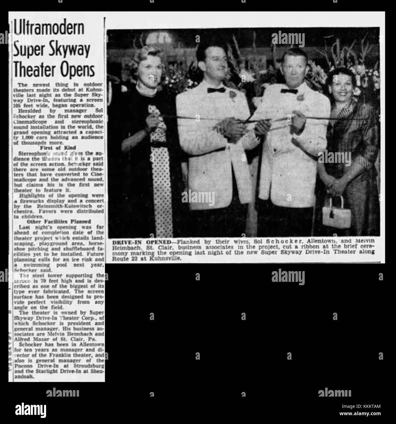 The Super Skyway Drive-In opened in Allentown, Pennsylvania, on August ...