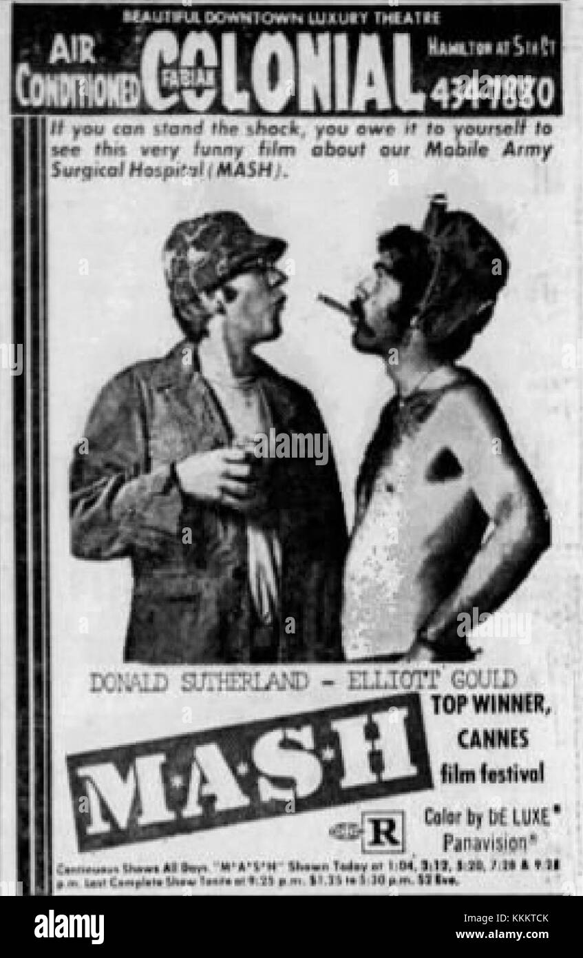 The 1970 Colonial Theater advertisement from Allentown, PA, highlights ...