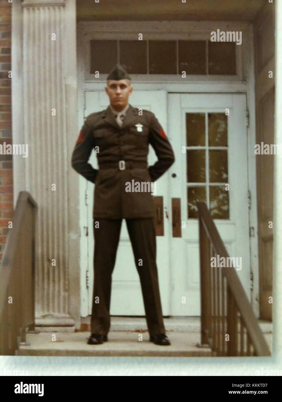 A photograph of Steven Wilkos, a U.S. Marine Corps member, in uniform ...
