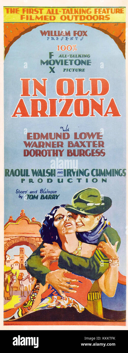 A vintage poster for the 1928 film 'In Old Arizona', one of the ...