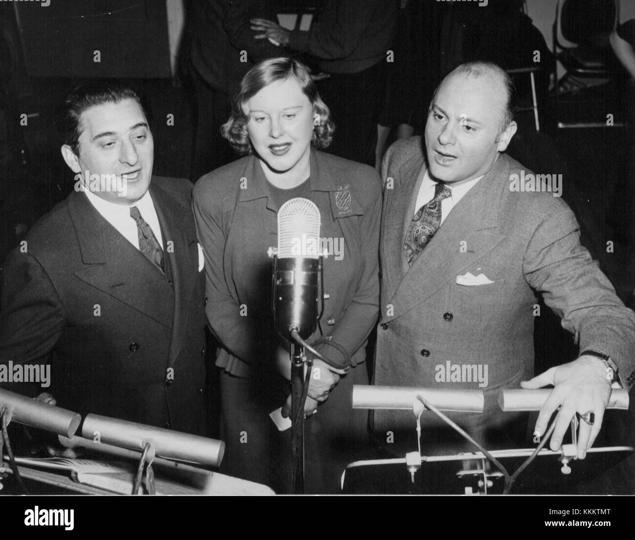 This image captures two prominent opera singers, Jan Peerce and Robert ...