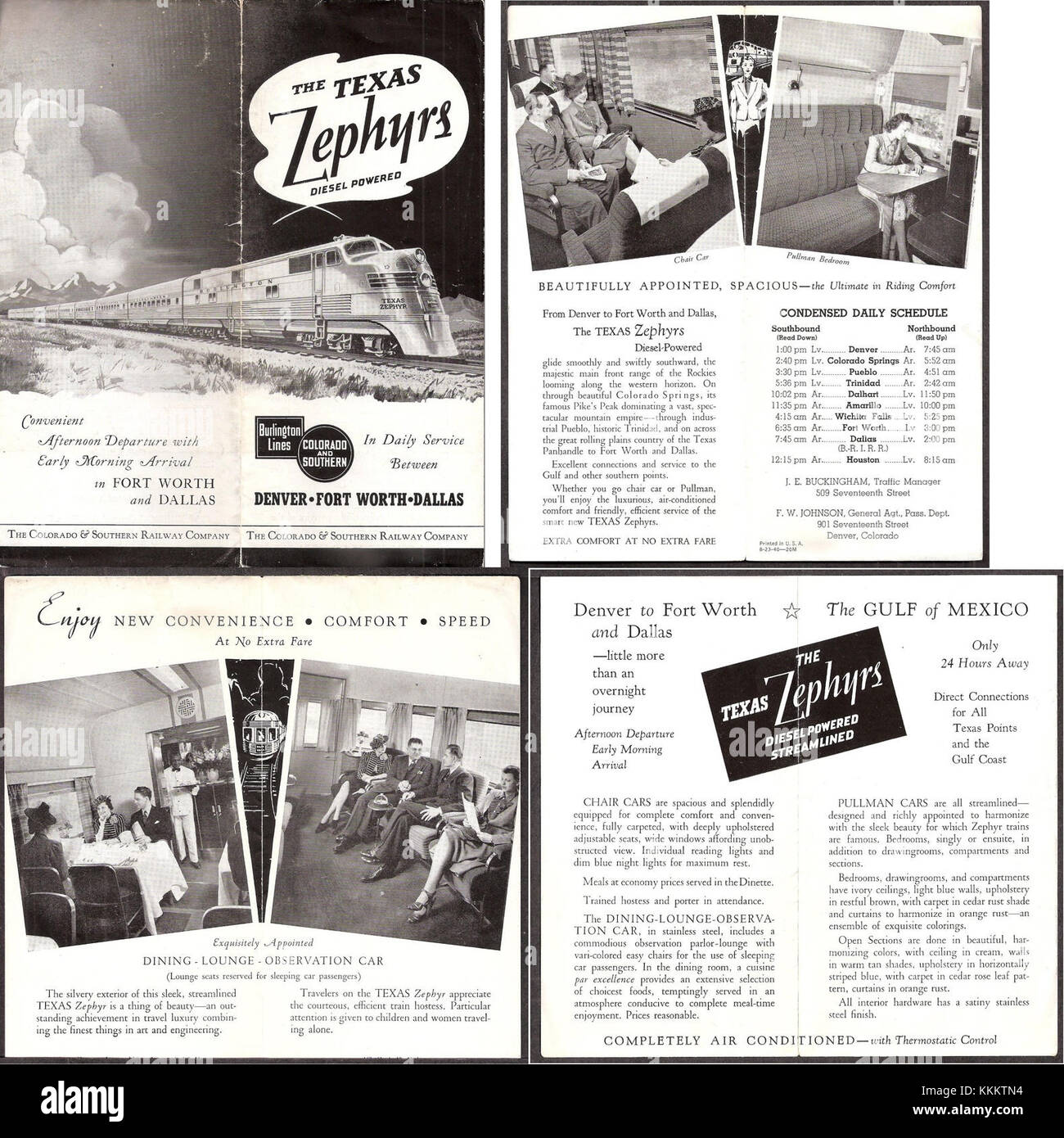 The Texas Zephyr was a streamlined passenger train operating between ...