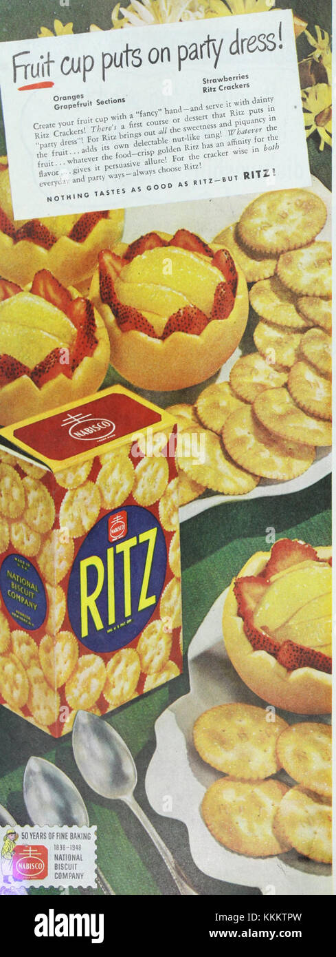 Ritz ad The Ladies' home journal (1948) (14580439777) (cropped Stock ...