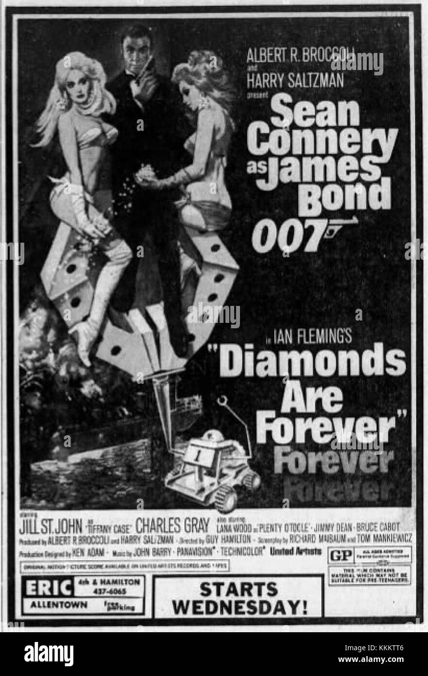 The 1971 Eric Theater advertisement from Allentown, PA highlights the ...