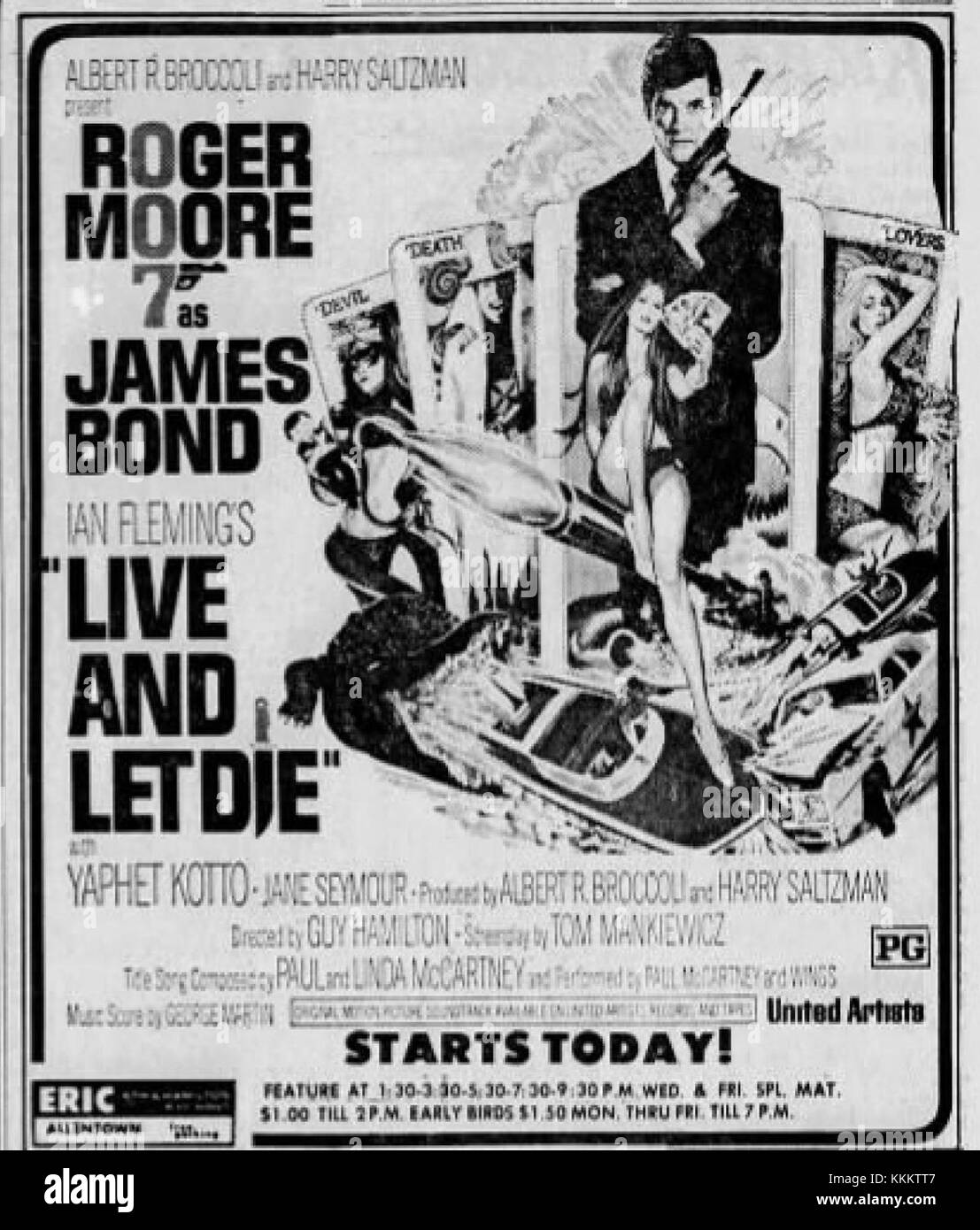 An advertisement from the Eric Theater in Allentown, Pennsylvania, on ...