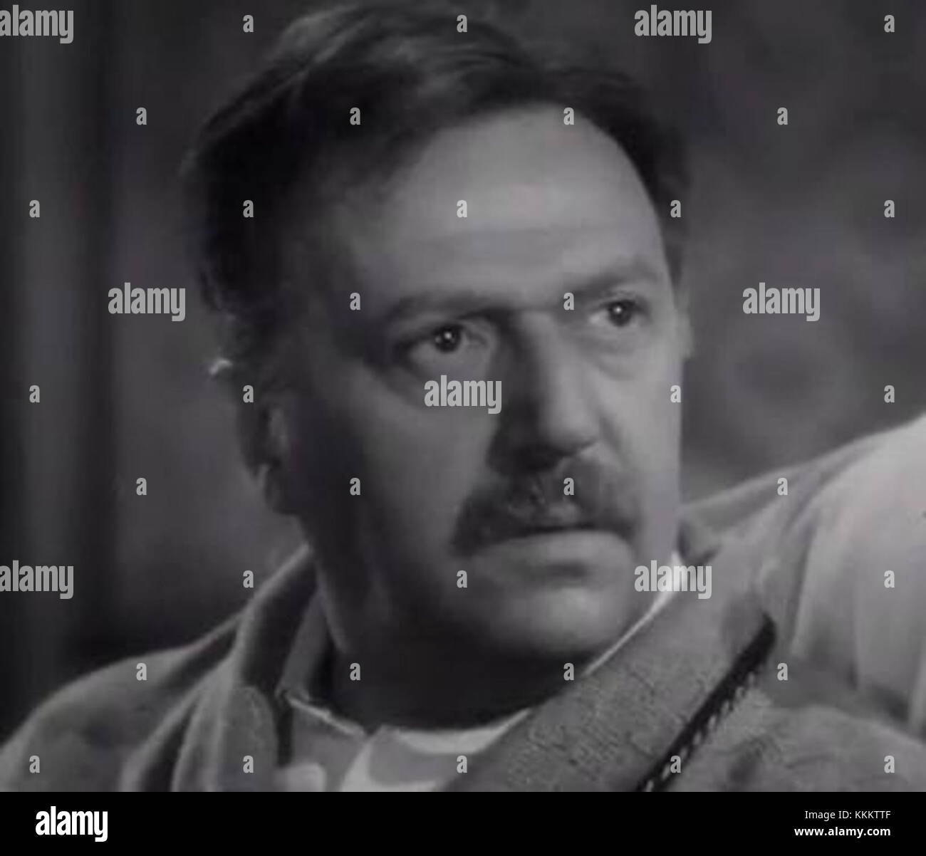 A 1950s image of actor Hugo Haas in a pickup trailer, showcasing the ...