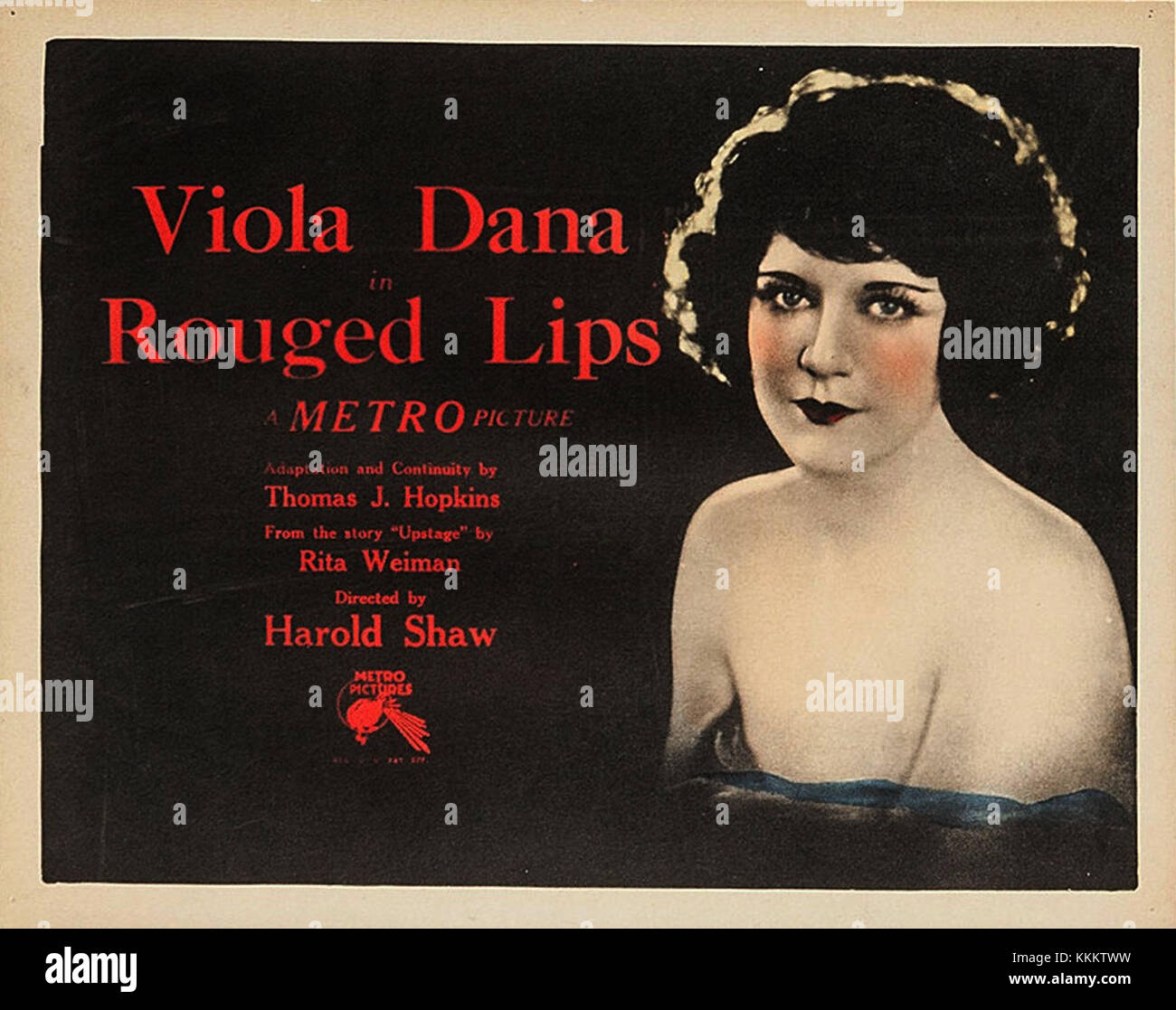 The 'Rouged Lips' lobby card features a promotional image from the ...