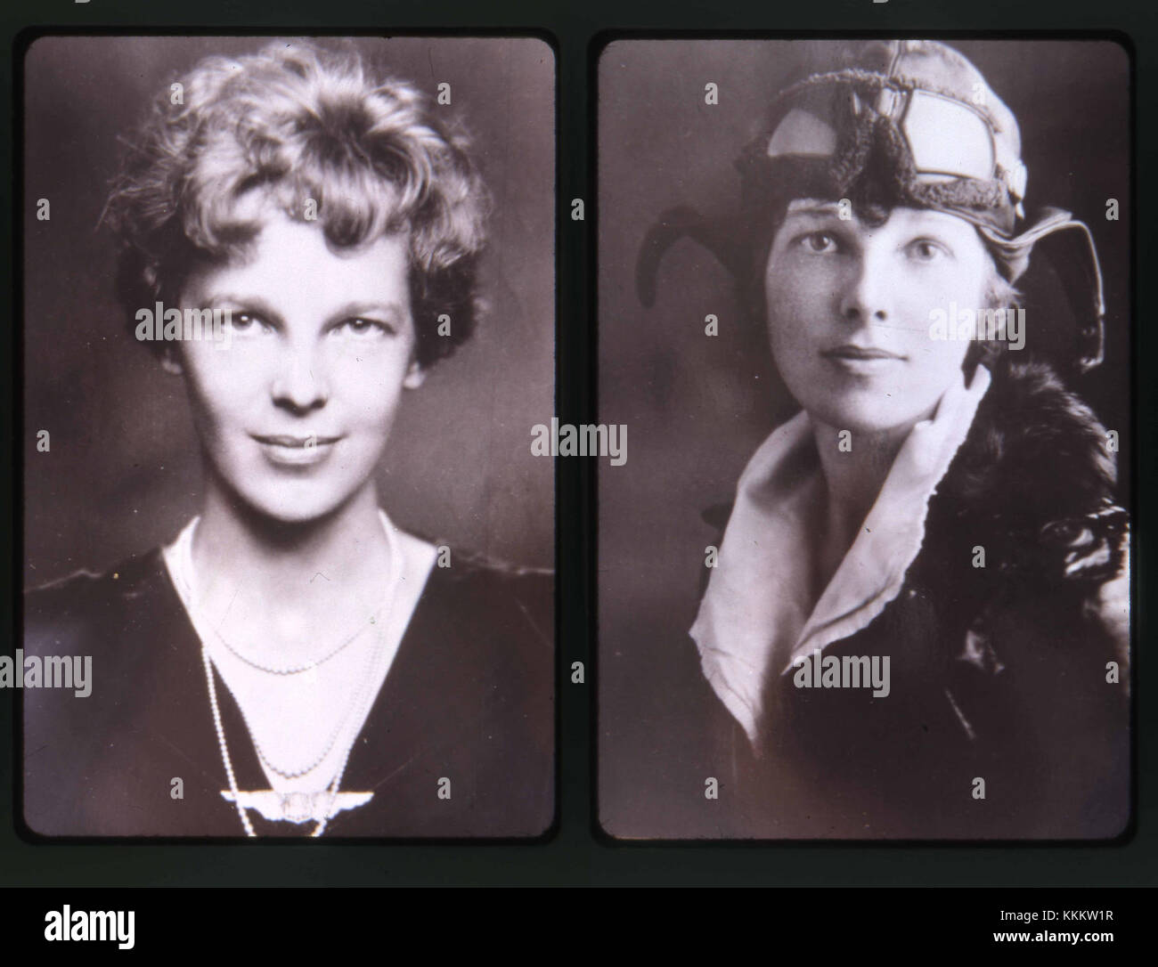 This image captures Amelia Earhart in elegant evening attire ...