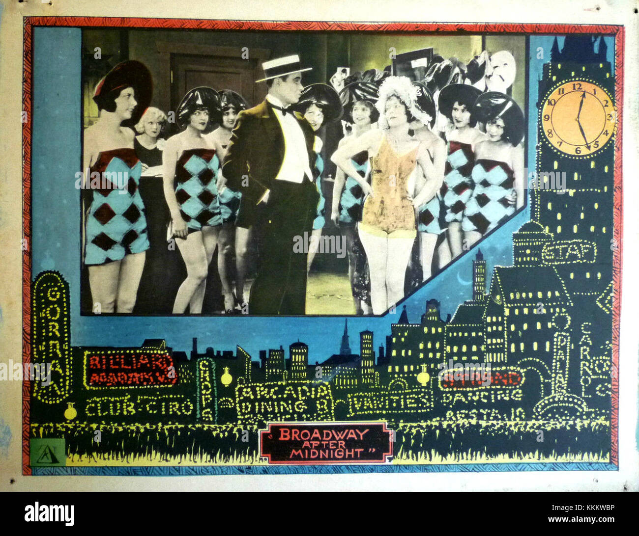 Lobby card for the film *Broadway After Midnight*, a film notable for ...