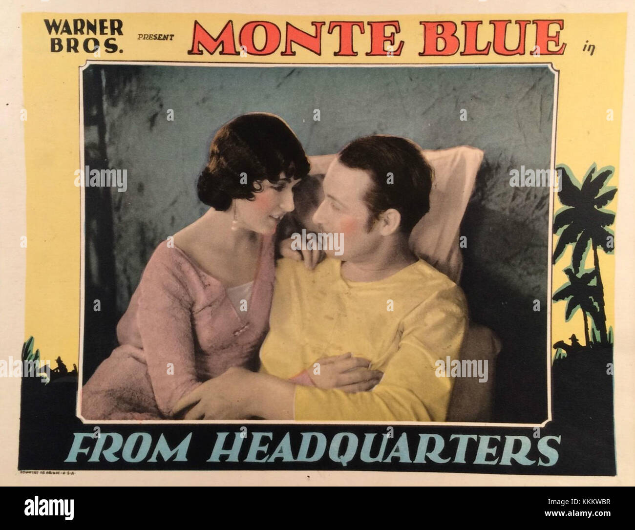 Lobby card for the 1933 film 'From Headquarters', featuring actors and ...