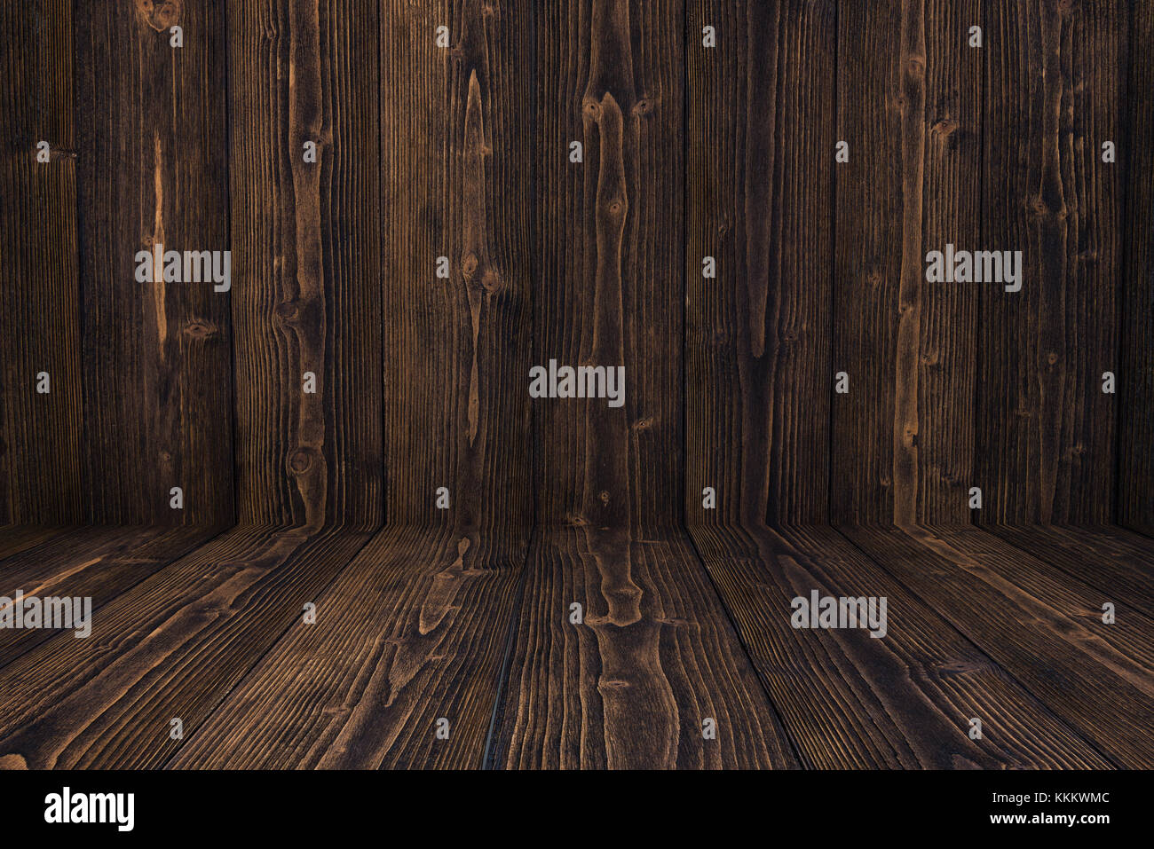 Dark wood background wall and floor. wooden texture display for put ...