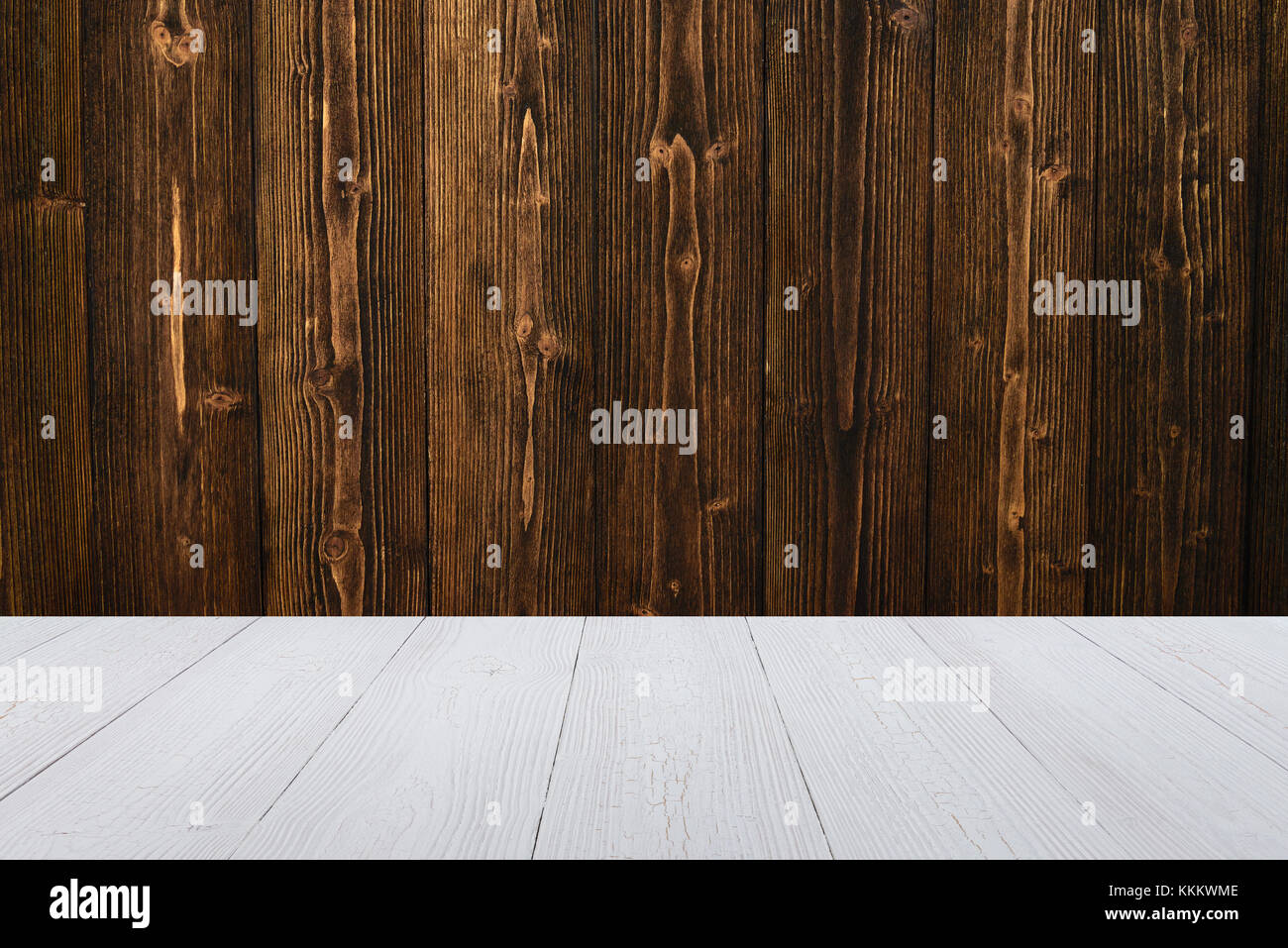 Dark wood background wall and floor. wooden texture display for put ...