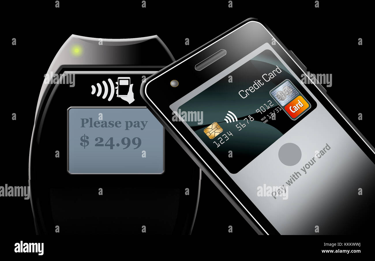 Here is a tap to pay transaction involving a cell phone and a reader ...