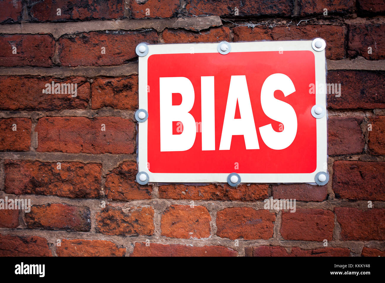 Hand writing text caption inspiration showing Bias concept meaning ...