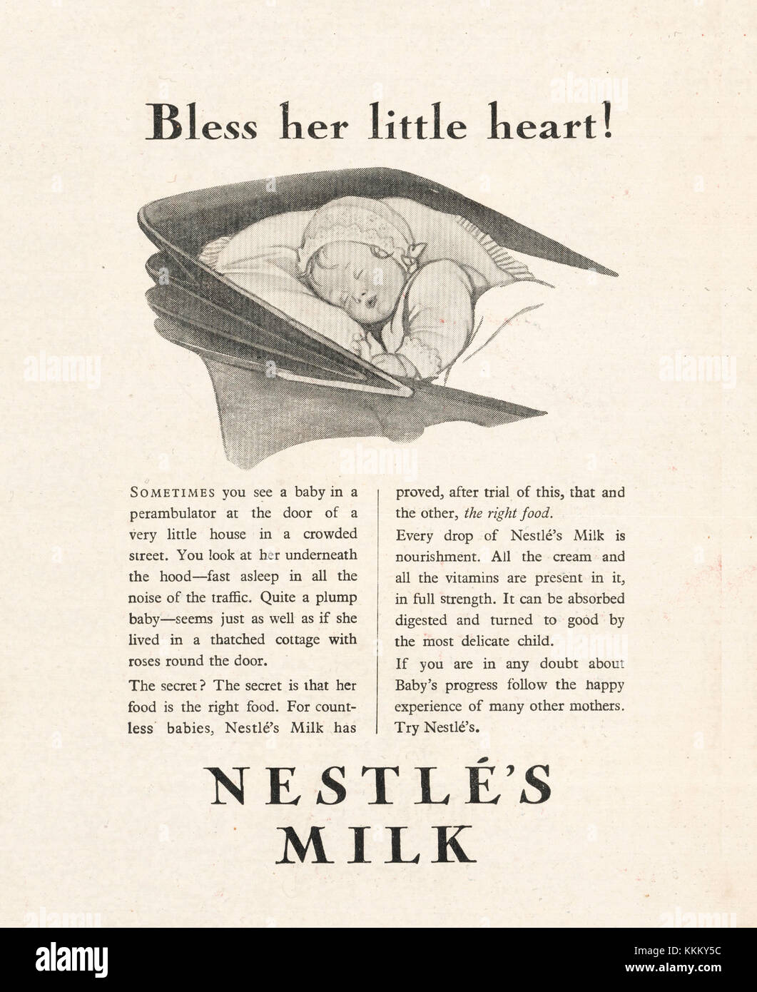 1926 UK Magazine Nestle's Milk Advert Stock Photo - Alamy
