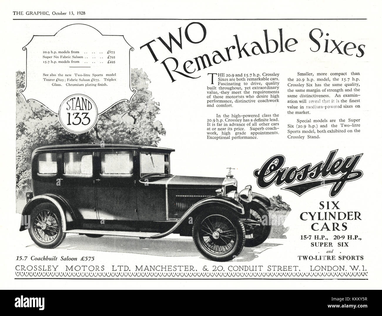 1928 car advert hi-res stock photography and images - Alamy