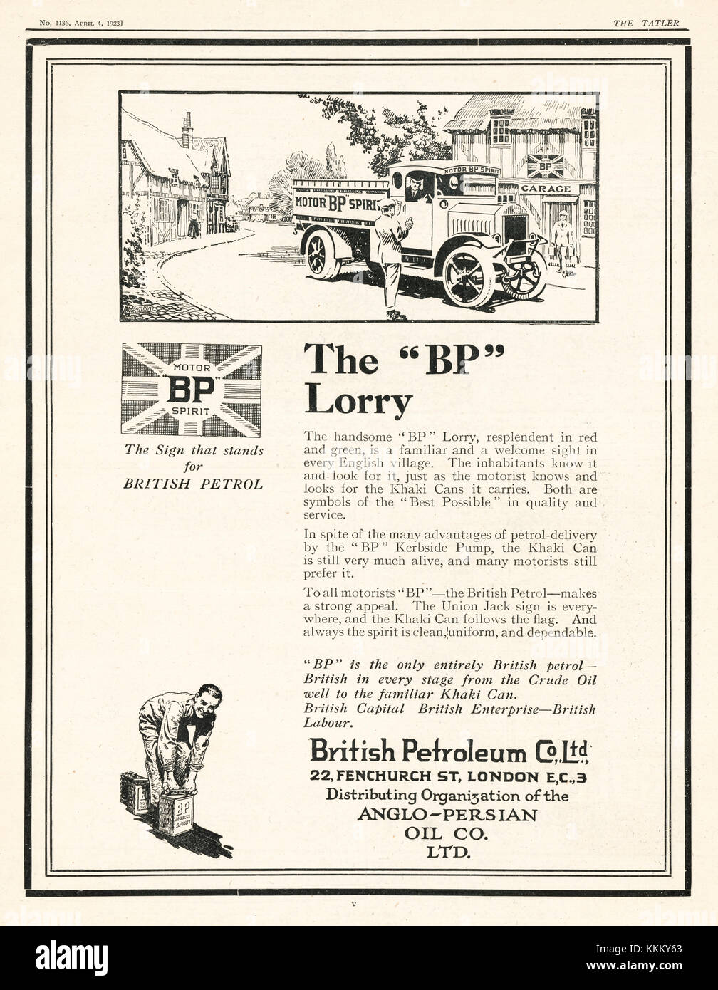 1928 UK Magazine British Petroleum Advert Stock Photo - Alamy