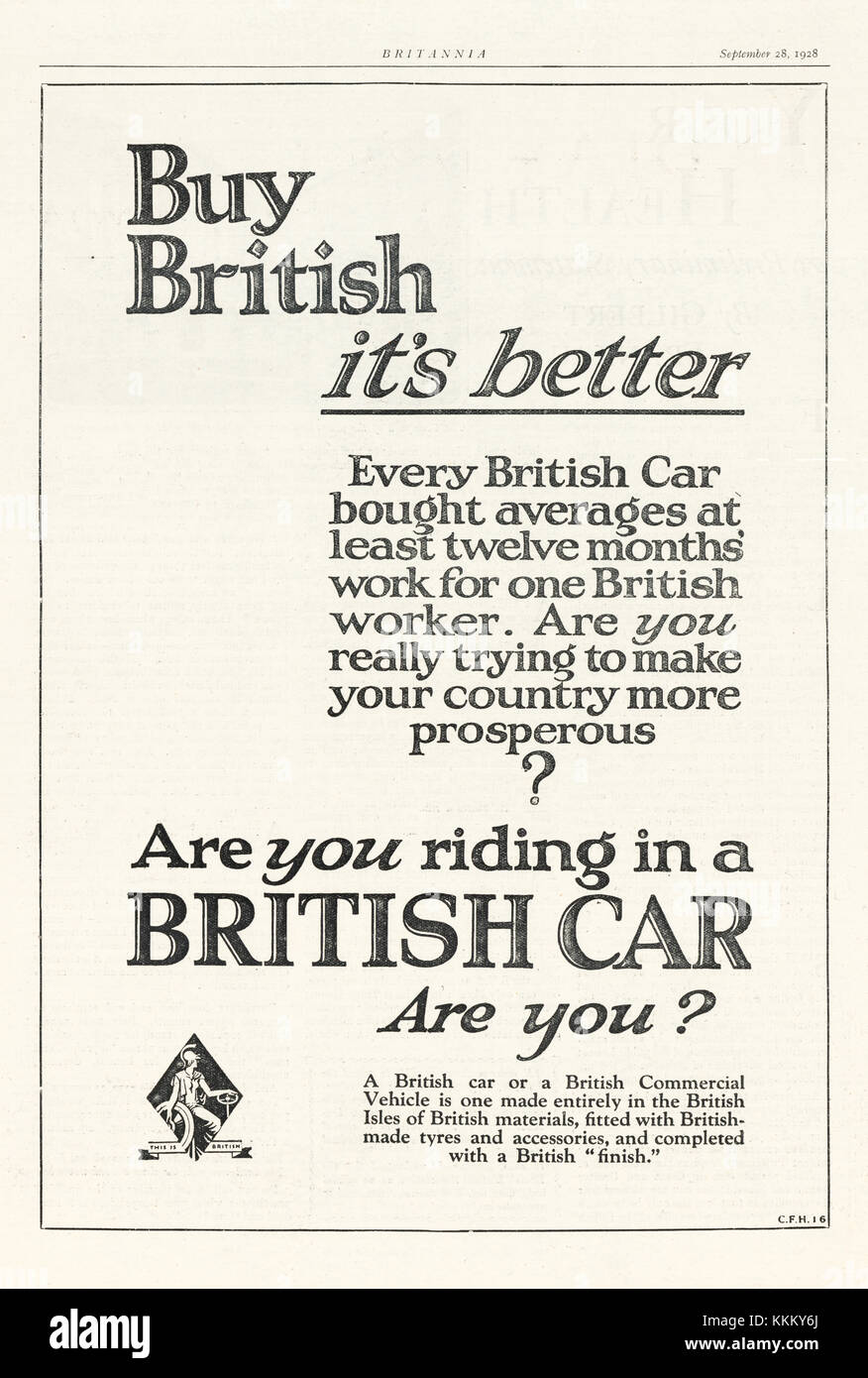 1928 car advert hi-res stock photography and images - Alamy