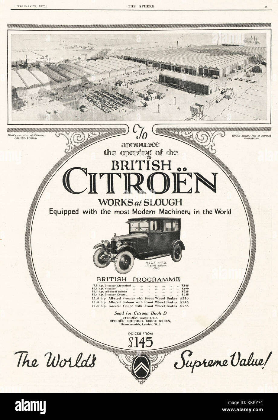 1928 Car Advert High Resolution Stock Photography and Images - Alamy