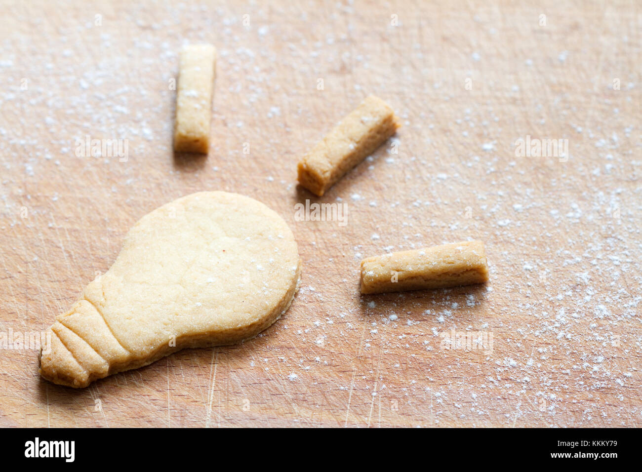 Food inspiration in the kitchen idea concept with cookie bulb Stock ...