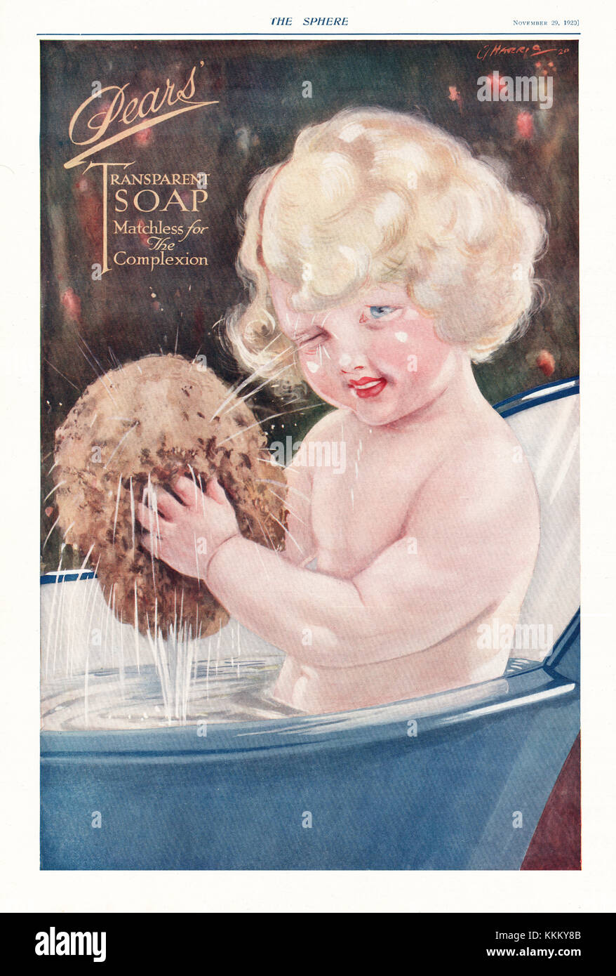 1920 UK Magazine Pears Transparent Soap Advert Stock Photo - Alamy