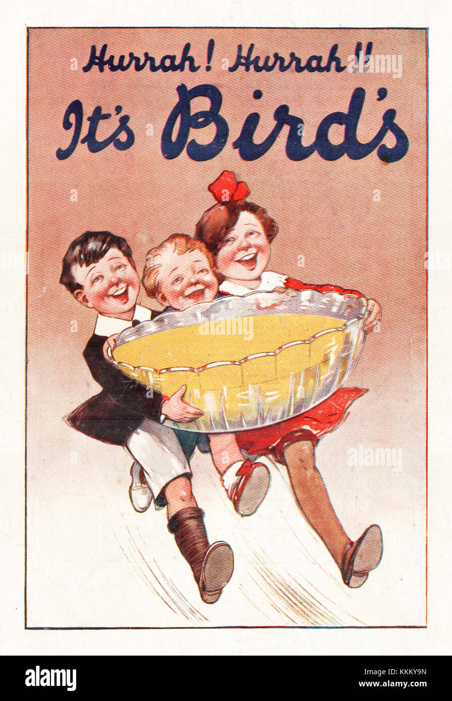 1921 UK Magazine Bird's Custard Advert Stock Photo - Alamy