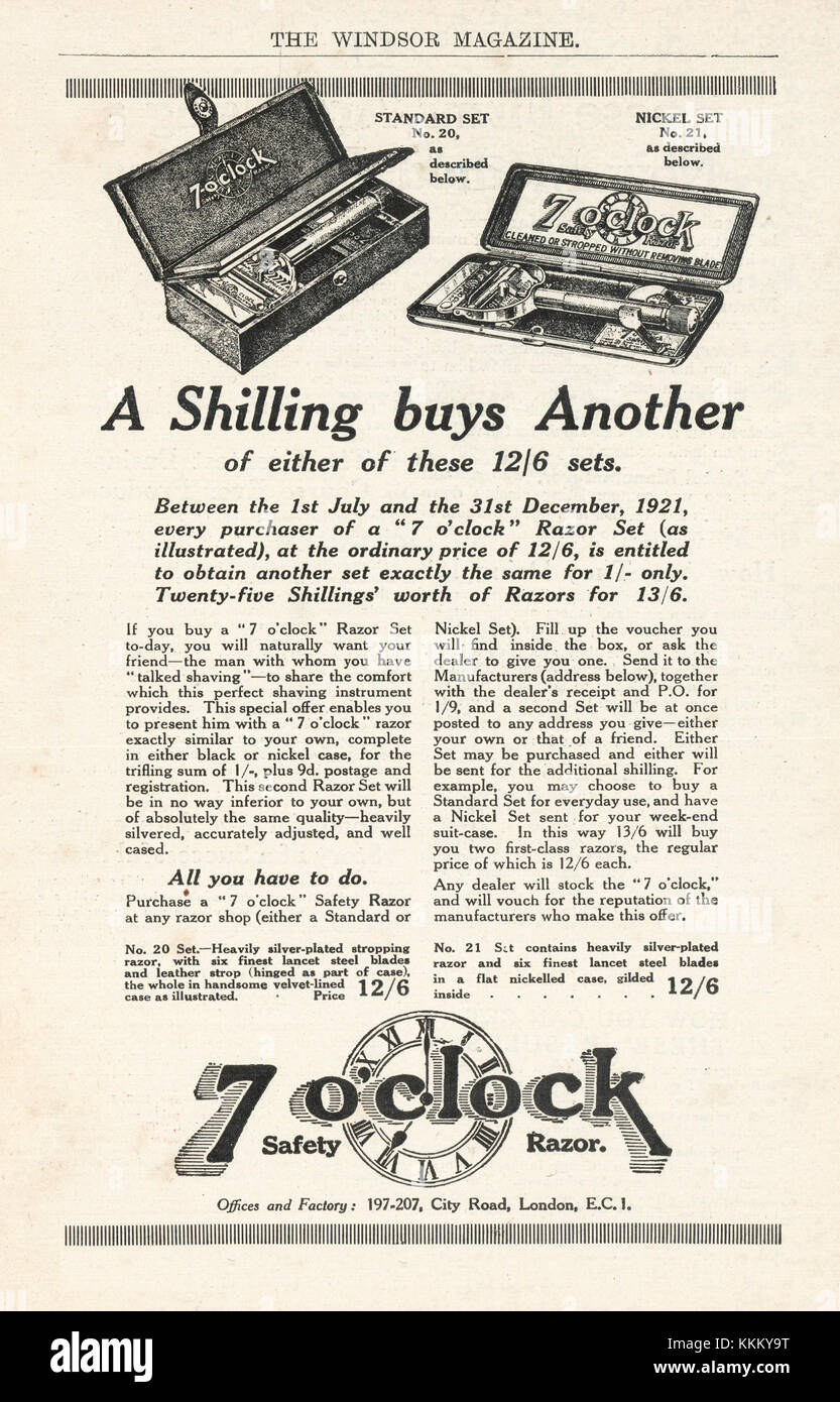 Gillette 7 oclock razor hi-res stock photography and images - Alamy