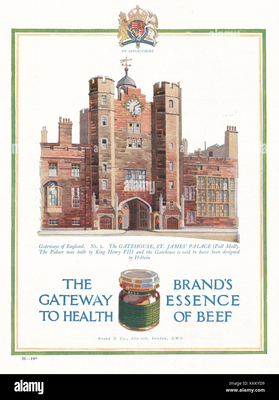 1927 UK Magazine Brand's Essence of Beef Advert Stock Photo - Alamy
