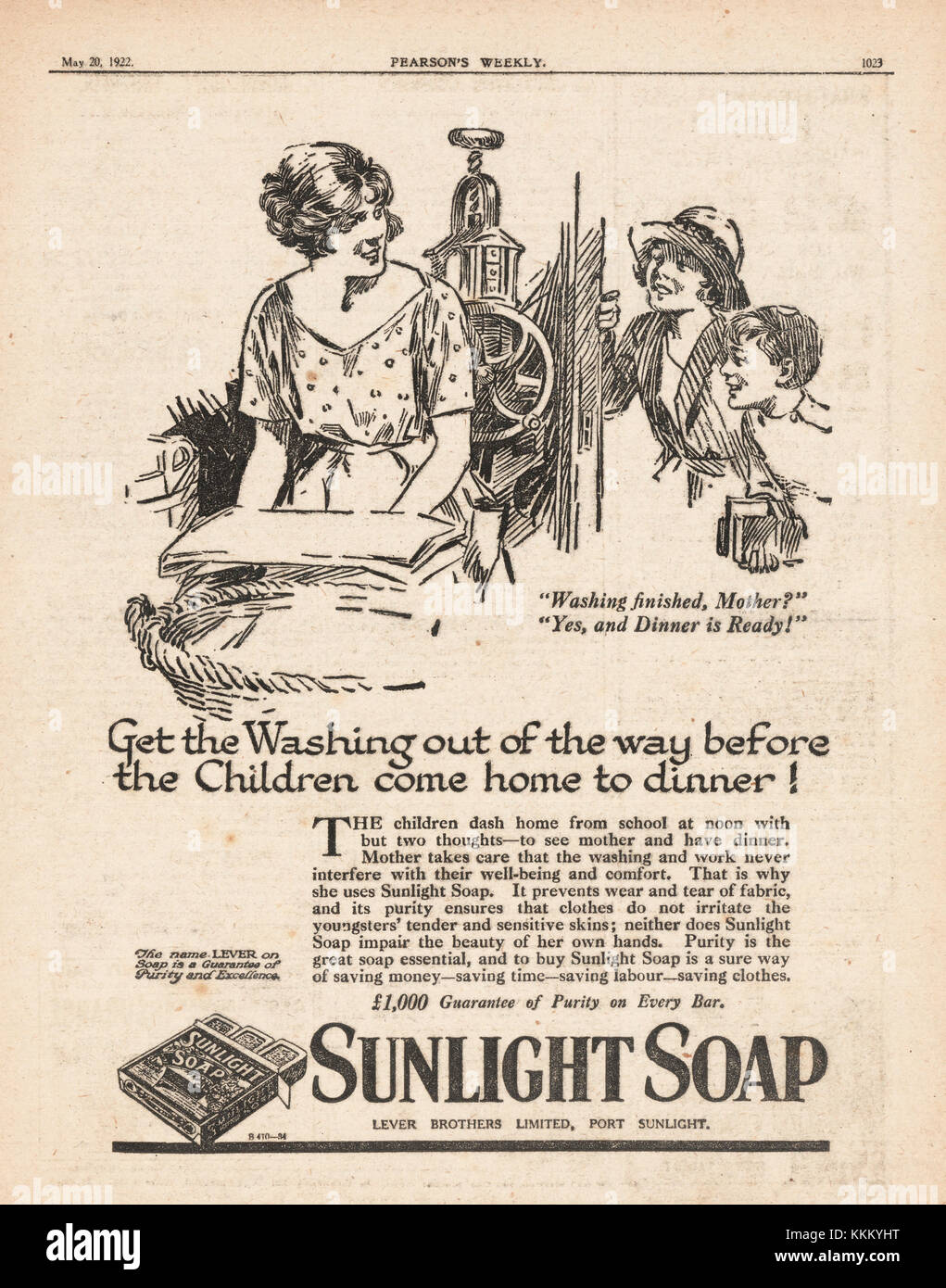 Sunlight soap advert hi-res stock photography and images - Alamy