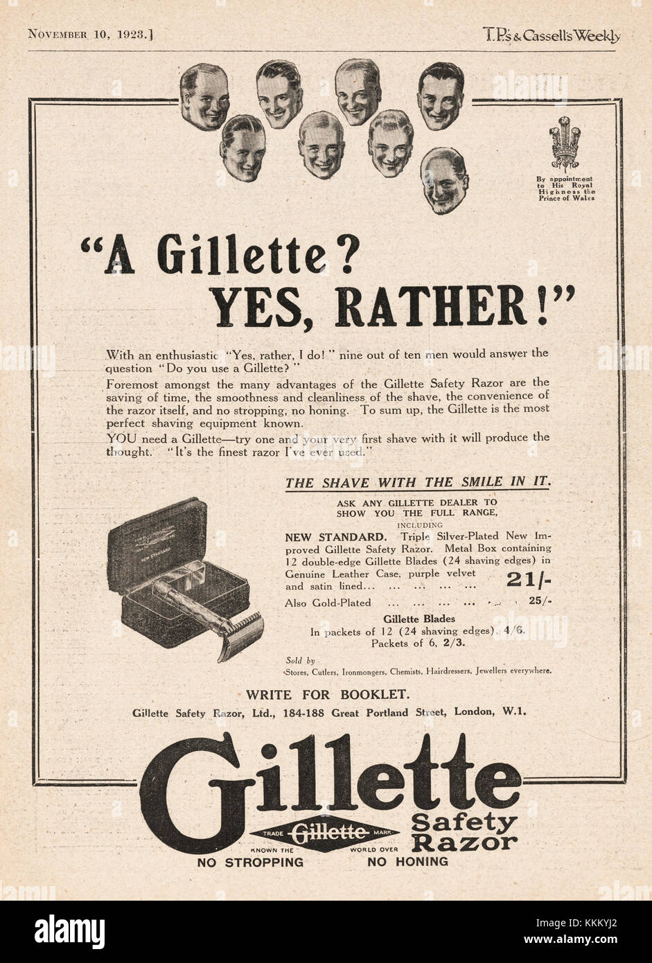 Gillette advert hi-res stock photography and images - Alamy