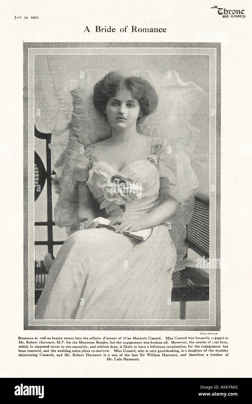 1911 Throne & Country Marjorie Cunard Stock Photo - Alamy