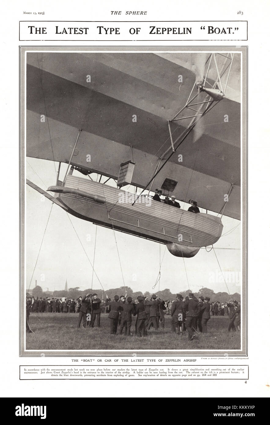 1913 The Sphere Zeppelin L-1 during trials Stock Photo - Alamy
