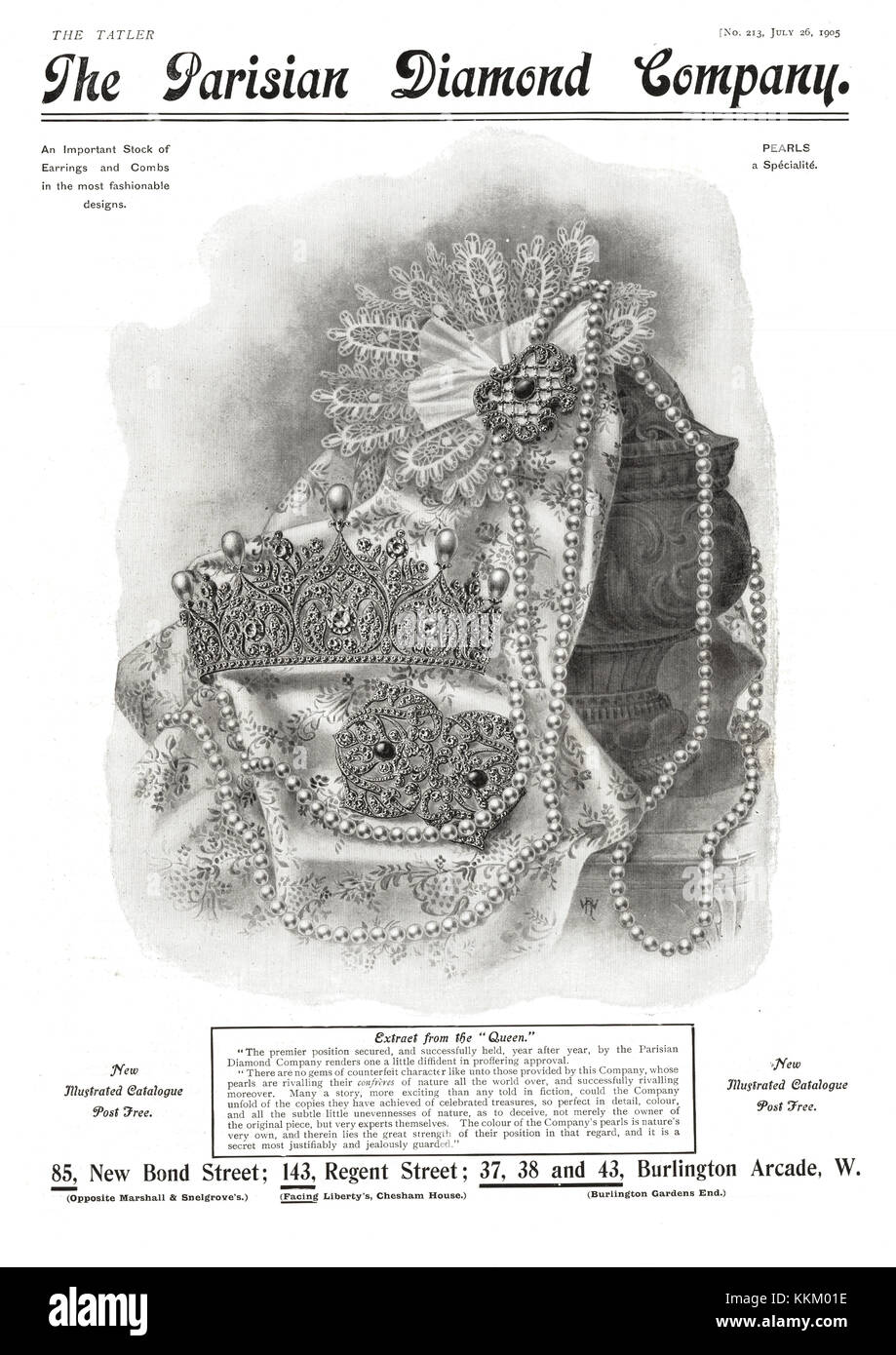 1905 UK Magazine Parisian Diamond Company Advert Stock Photo - Alamy